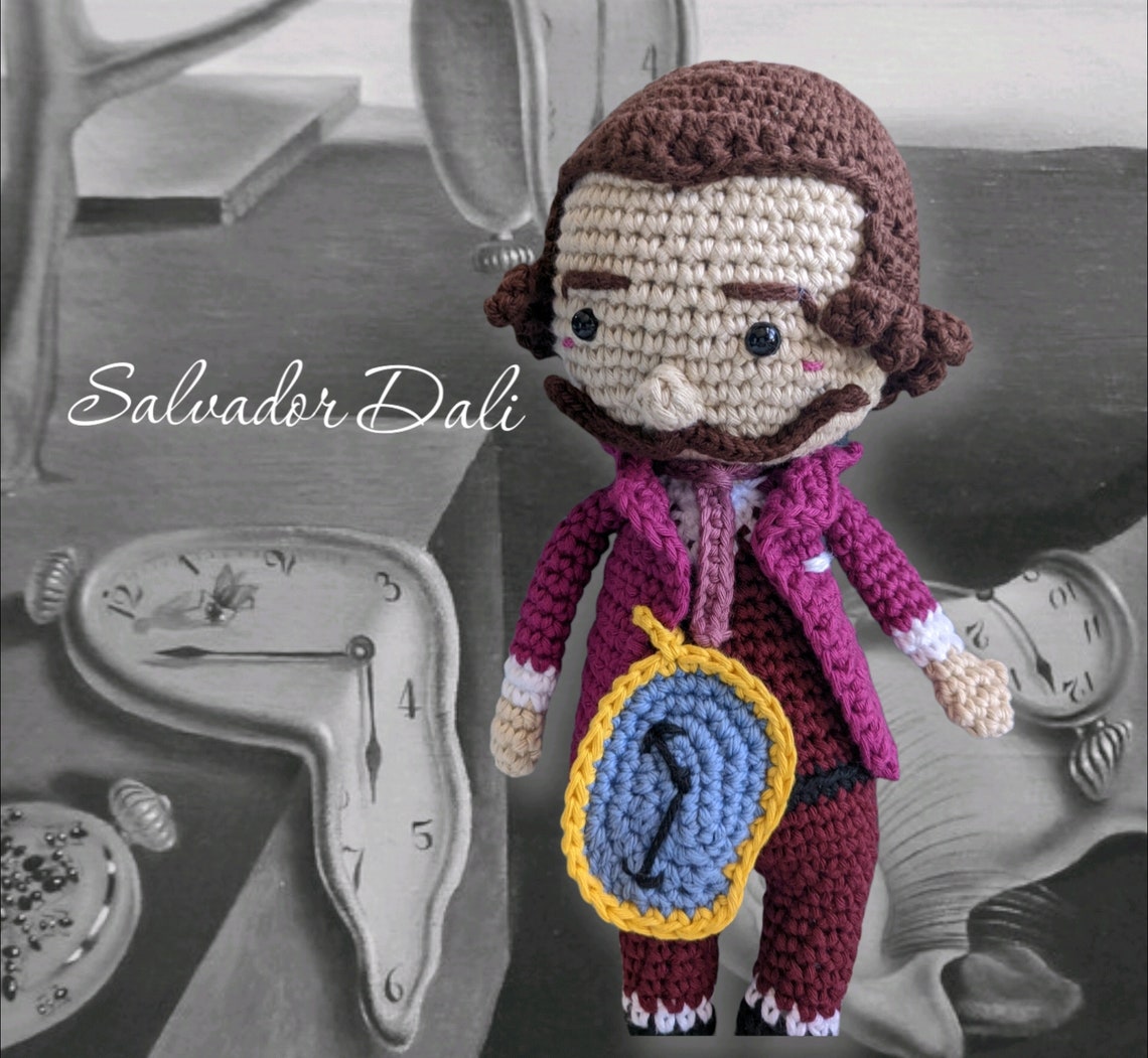 Salvador Dali Artist Crochet Doll Pattern - Etsy