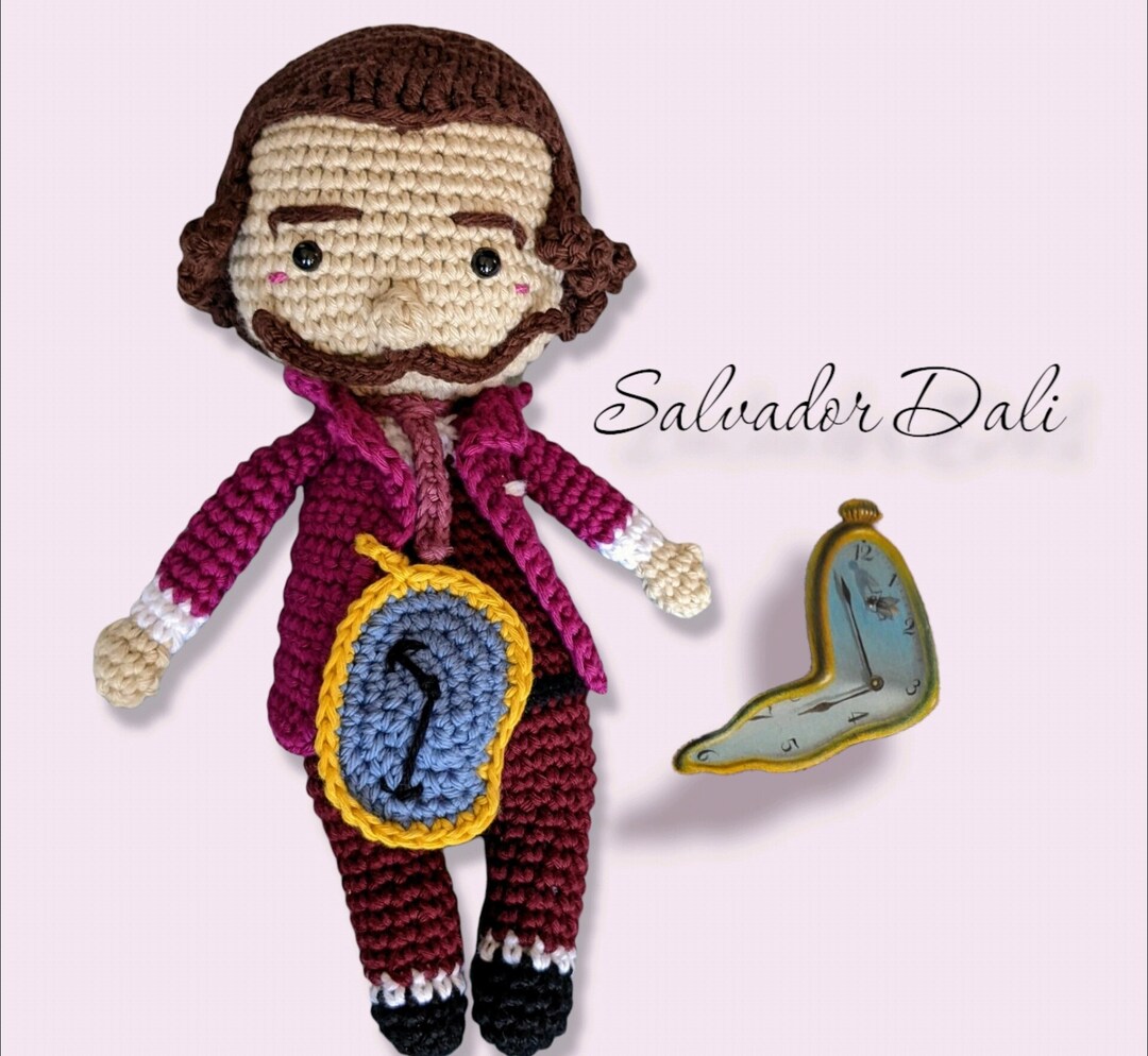 Salvador Dali Artist Crochet Doll Pattern - Etsy