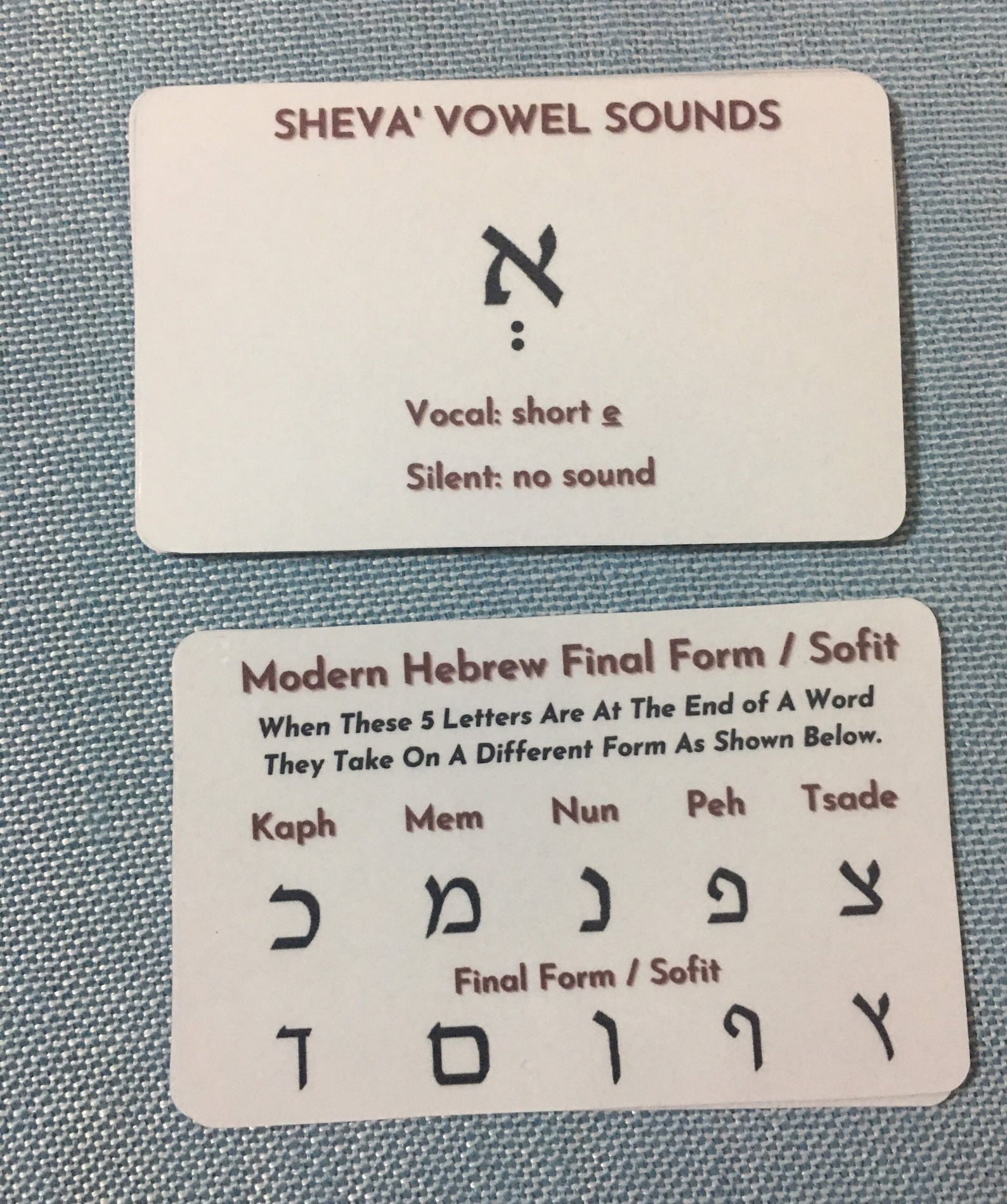 Hebrew Aleph Bet Flash Cards With Ancient Pictograph Paleo & - Etsy