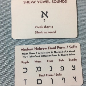 Hebrew Aleph Bet Flash Cards With Ancient Pictograph, Paleo & Modern ...