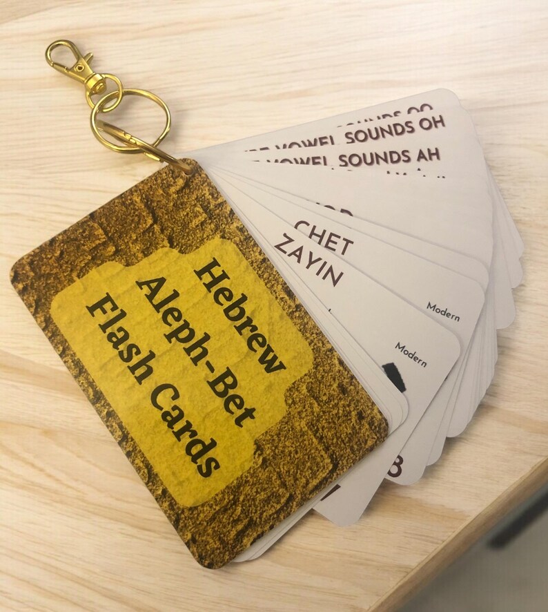 Hebrew Aleph Bet Flash Cards With Ancient Pictograph, Paleo & Modern ...