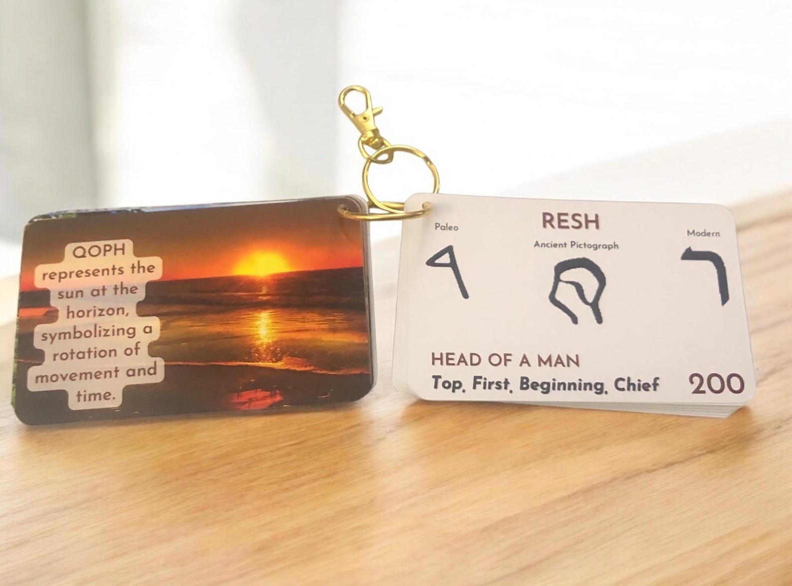 Hebrew Aleph Bet Flash Cards With Ancient Pictograph, Paleo & Modern ...