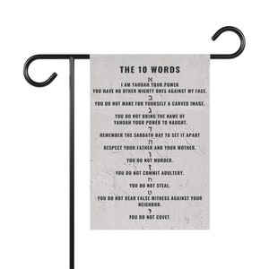 The Ten Commandments | the 10 Words | Garden Banner | Yard Sign With ...