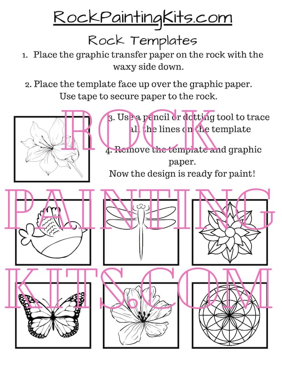 Rock Painting Kits Templates | Etsy