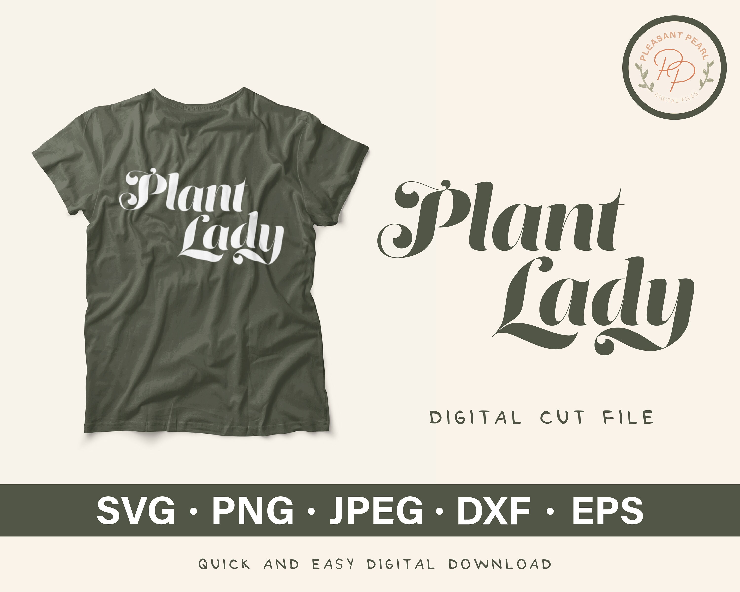 Plant Lady // SVG DXF PNG and More // Silhouette Cameo and - Etsy