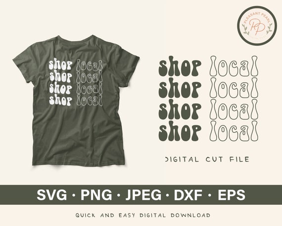 Shop Local // SVG DXF PNG and More // Silhouette Cameo and - Etsy