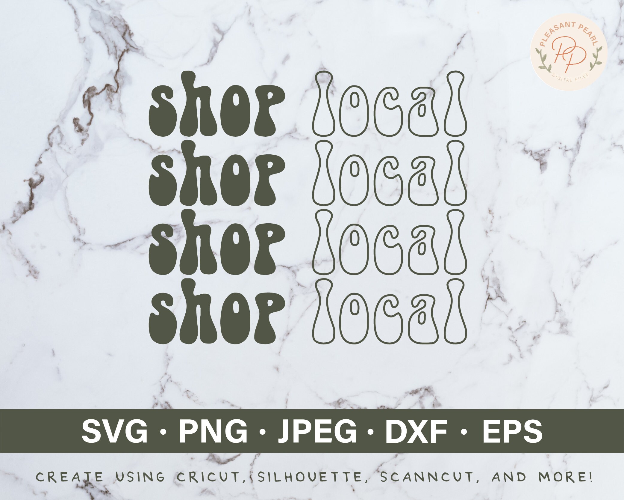 Shop Local // SVG DXF PNG and More // Silhouette Cameo and - Etsy