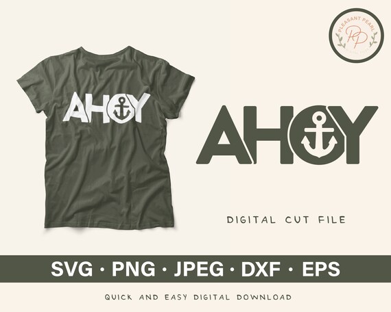 Ahoy // SVG DXF PNG y más // Silhouette Cameo y archivos de | Etsy México