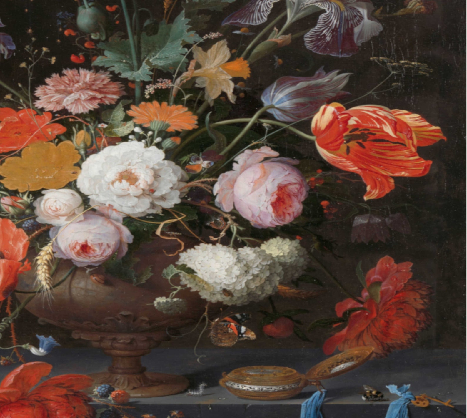 Flower Arrangement Art, Old Masters Print, Oil Painting Bouquet ...