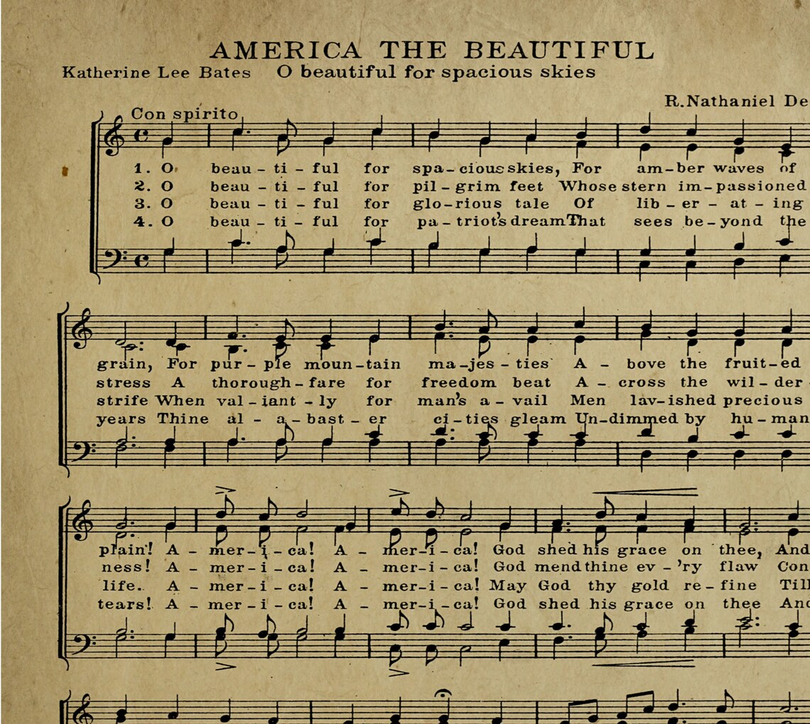 AMERICA the Beautiful, National Song, Independence Day Music, United ...