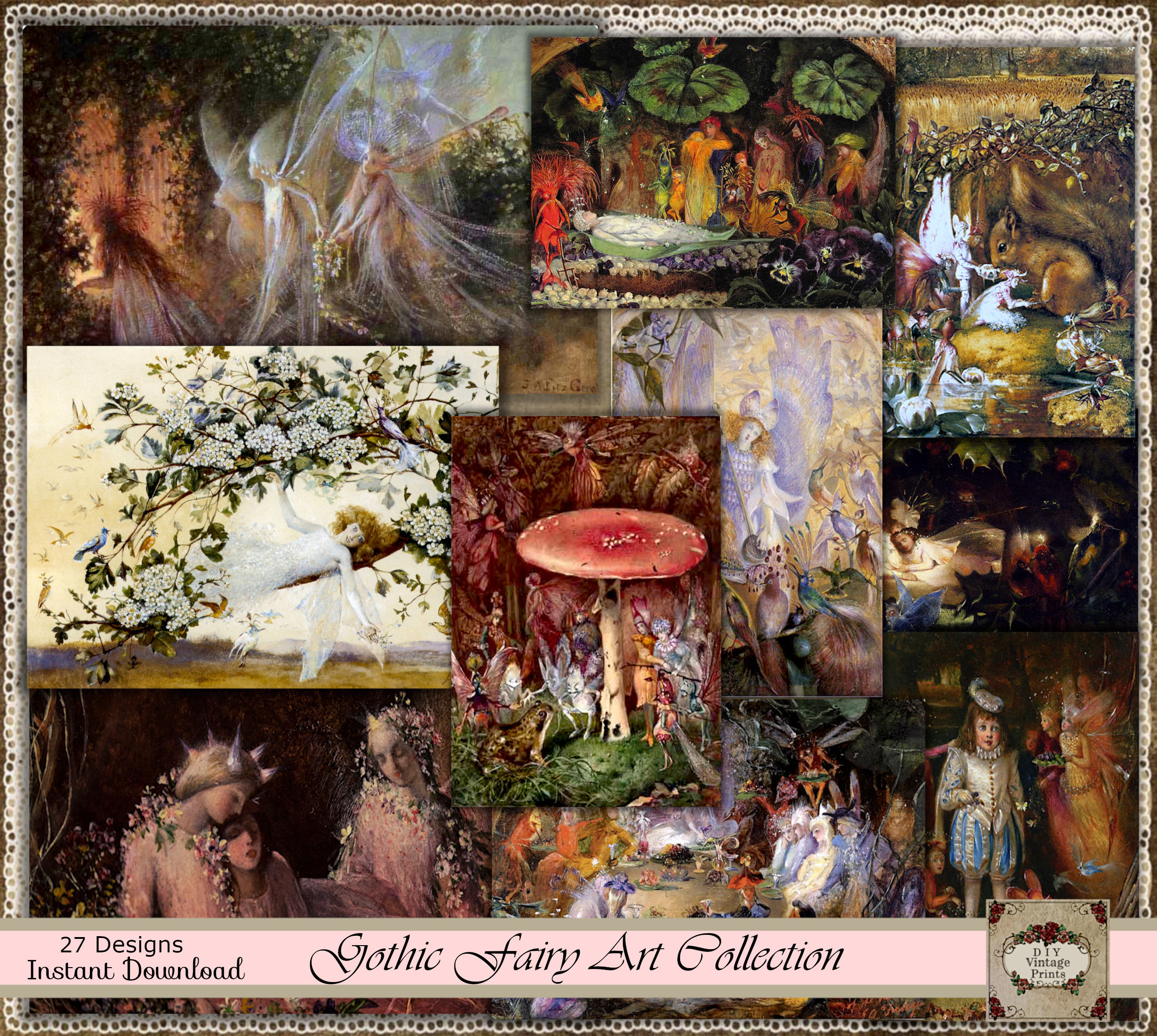 GOTHIC FAIRY ART, Dark Fantasy Art, Moody Digital Art, Victorian Fairy ...