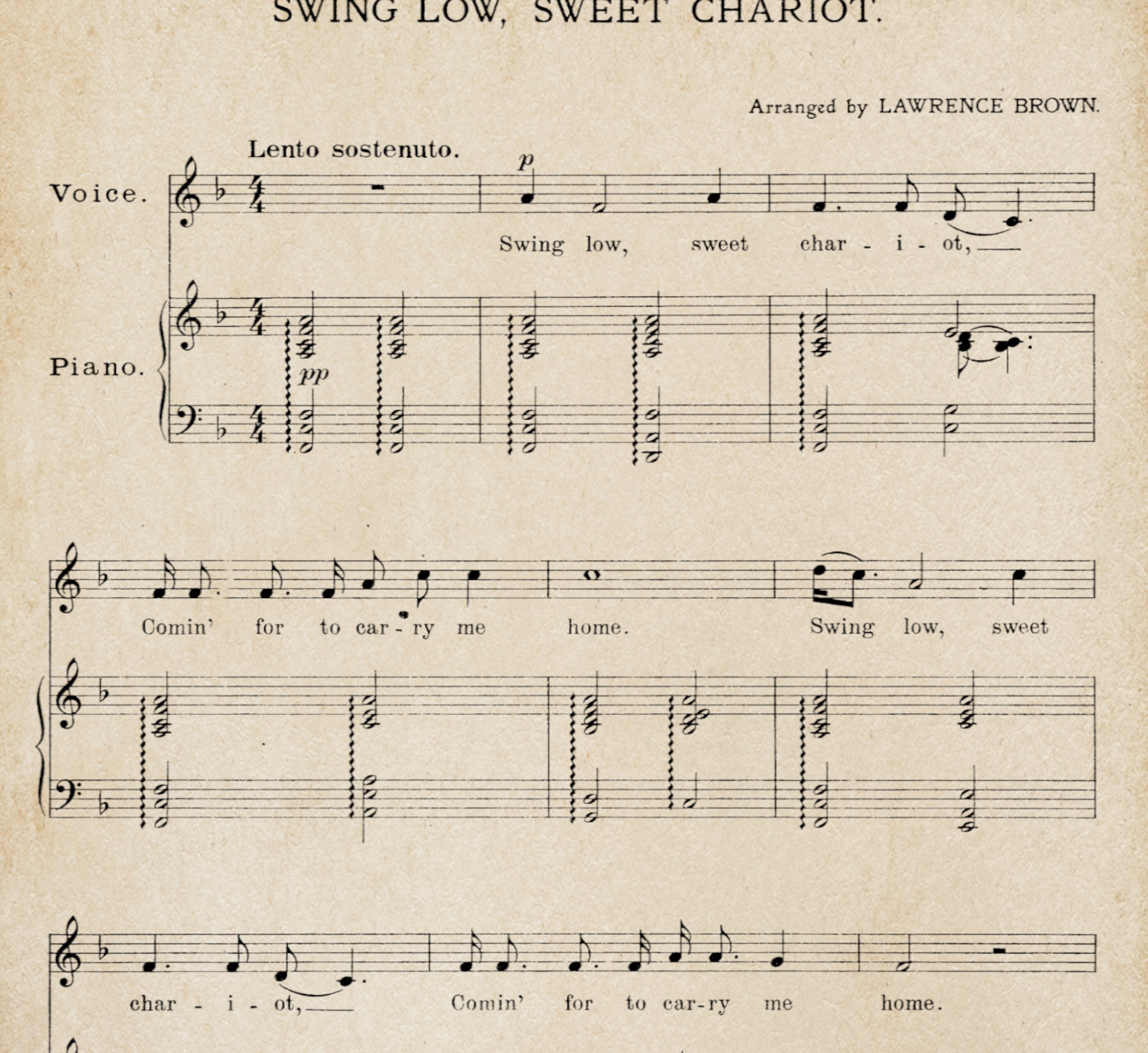 SWING LOW Sweet Chariot, Gospel Music, Negro Spiritual, Antebellum Era ...
