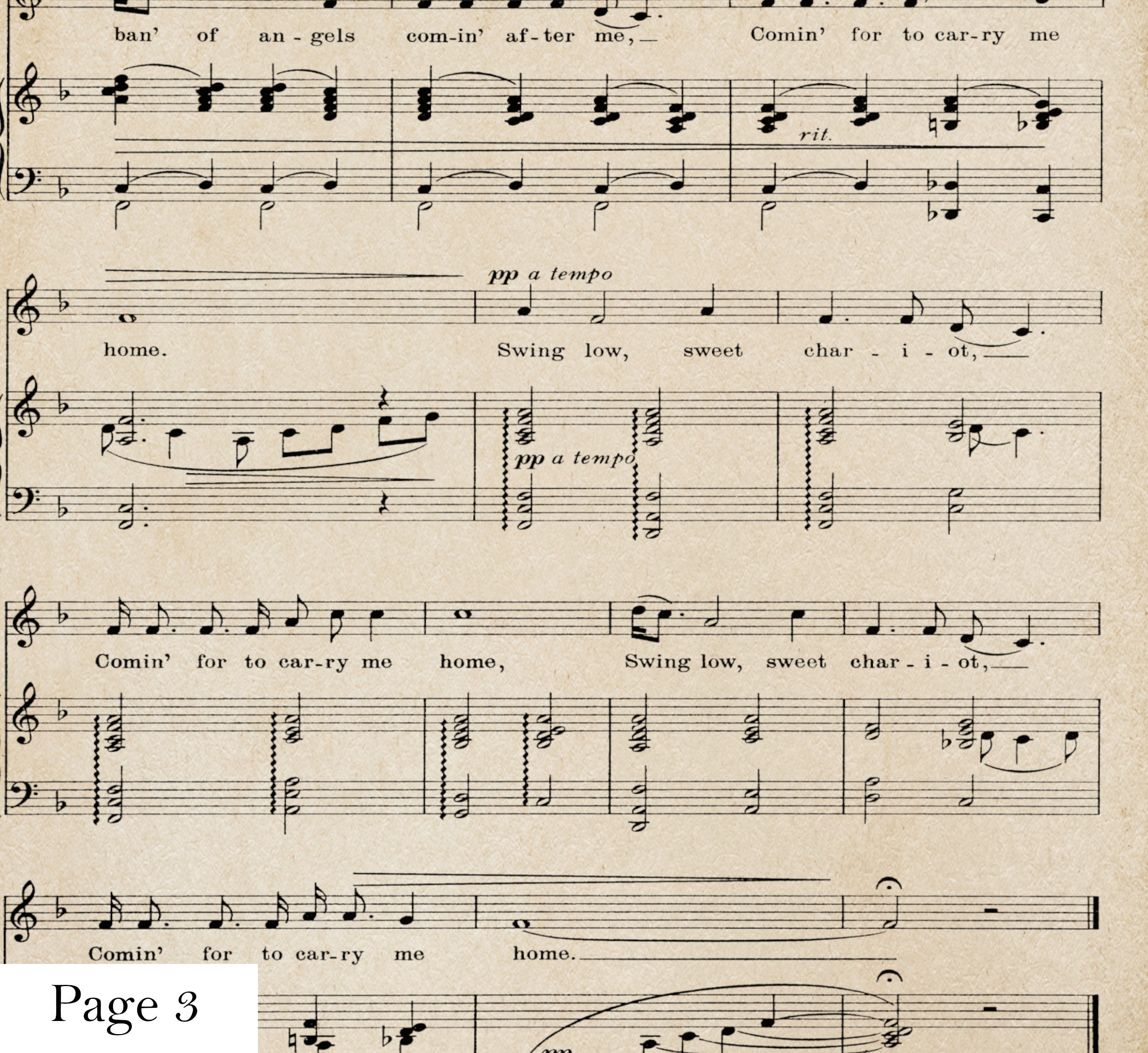 SWING LOW Sweet Chariot, Gospel Music, Negro Spiritual, Antebellum Era ...