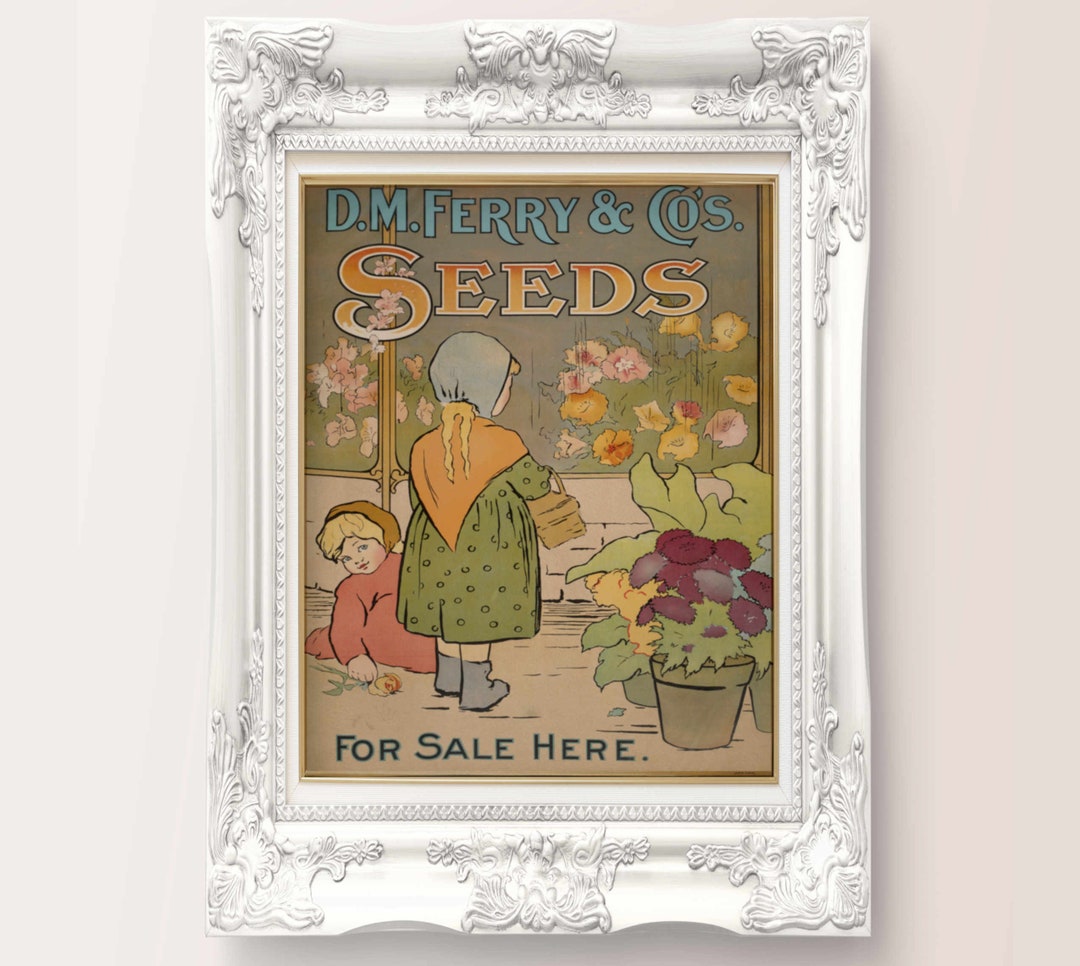 Vintage Ferry Seed Advertisement Print: Art Nouveau Children (digital ...