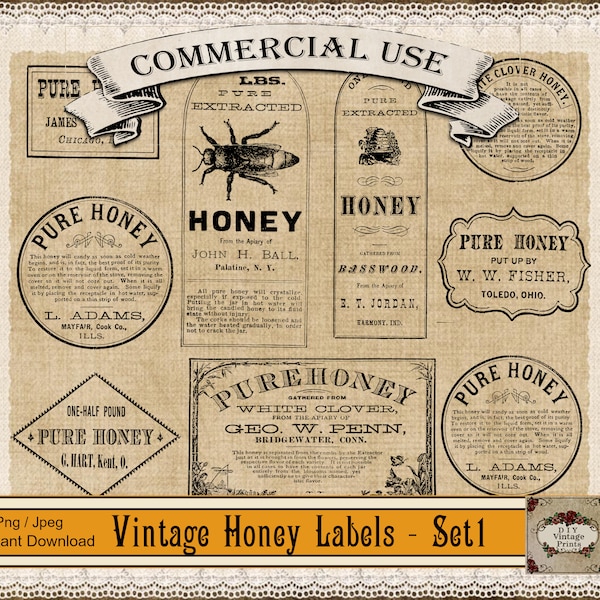 Honey Labels - Etsy