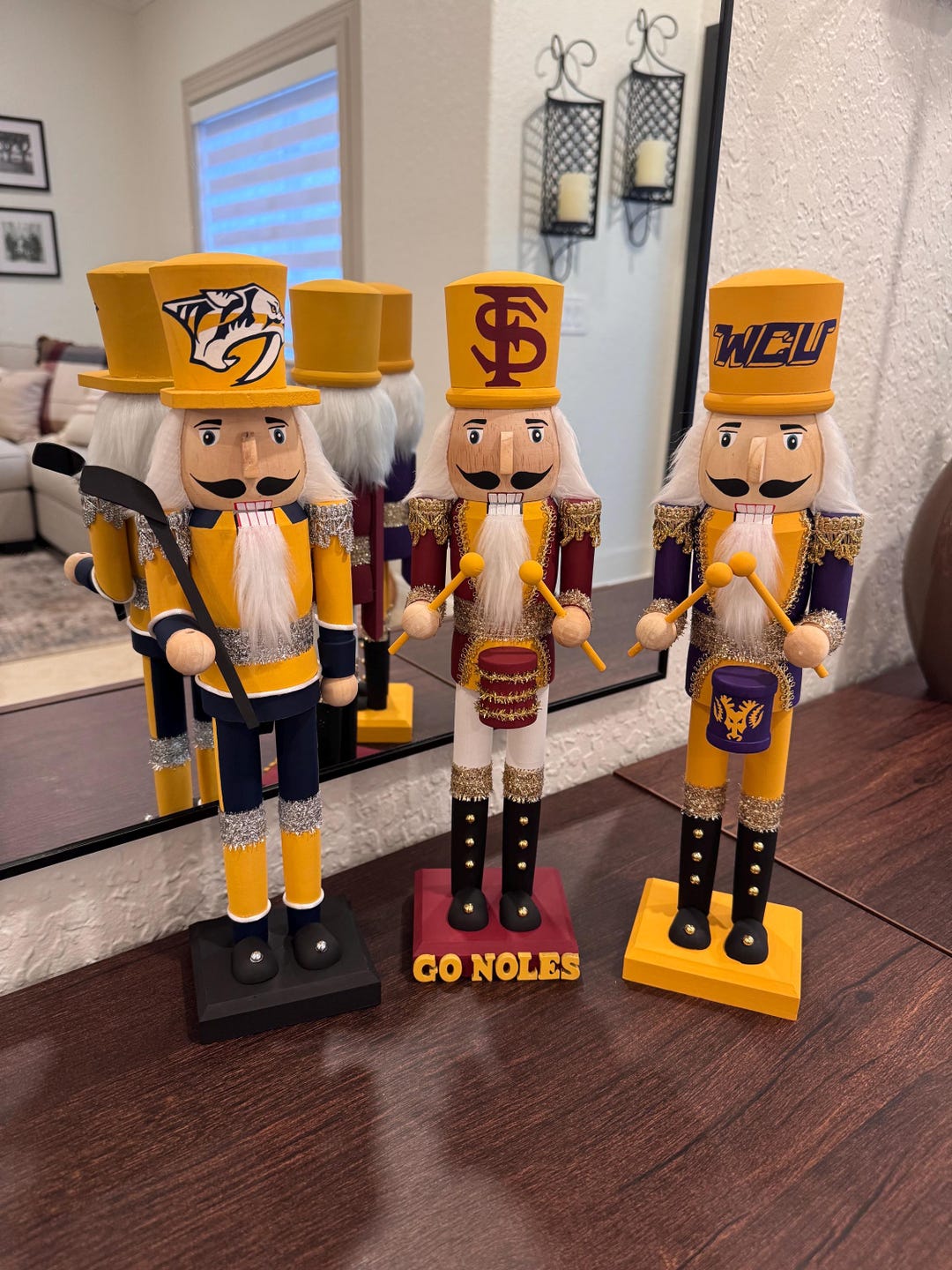 Hand Painted College Themed Nutcrackers -- Christmas Decor - Etsy