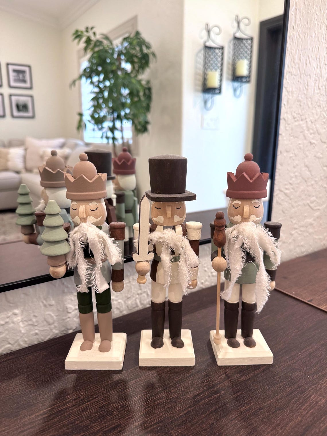 Neutral Christmas Nutcracker — Hand Painted Christmas Nutcracker ...