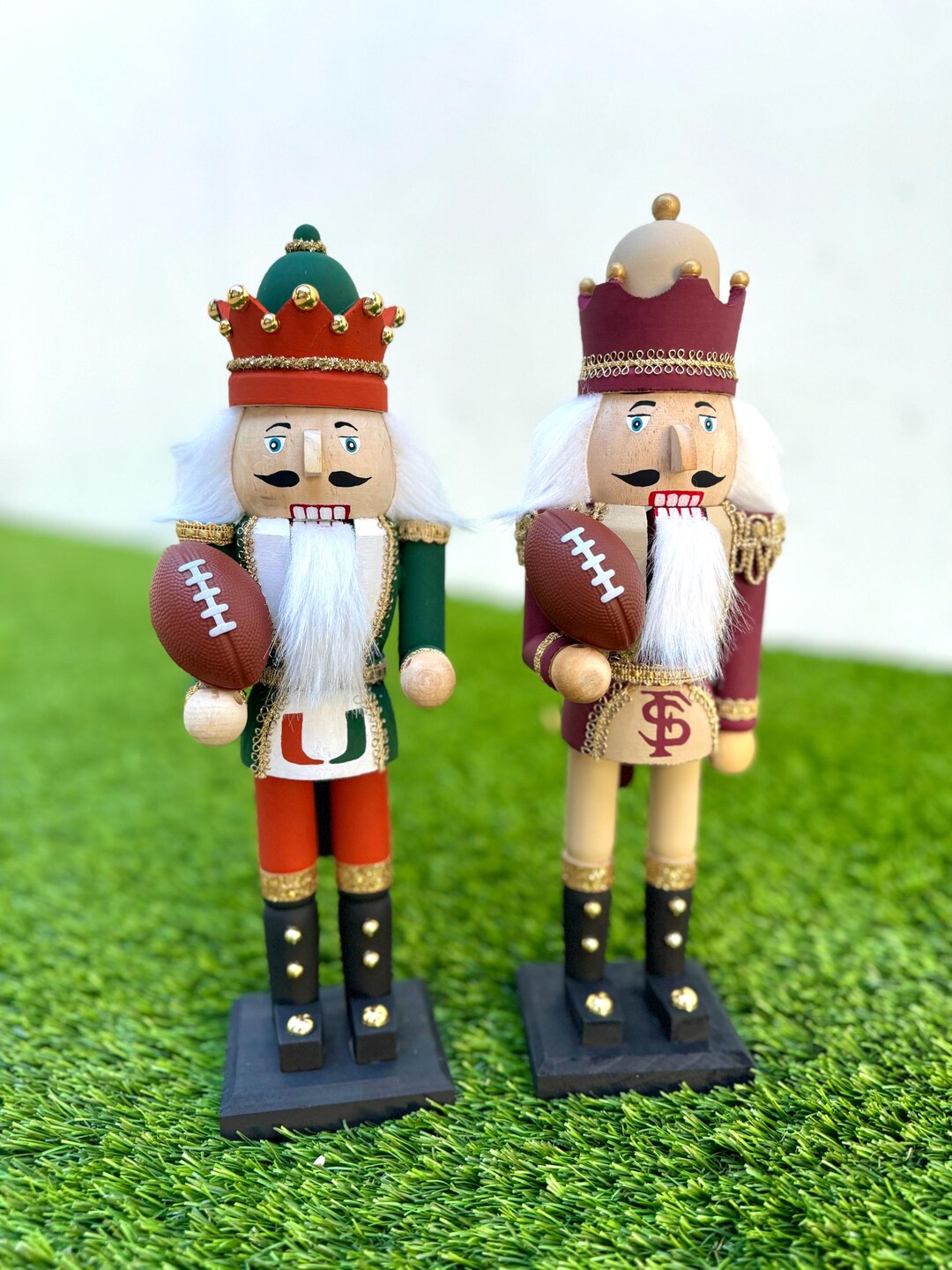 Hand Painted Football Nutcracker: College/nfl Team Decor - Etsy