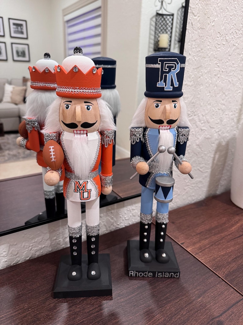 Hand Painted College Themed Nutcrackers -- Christmas Decor - Etsy