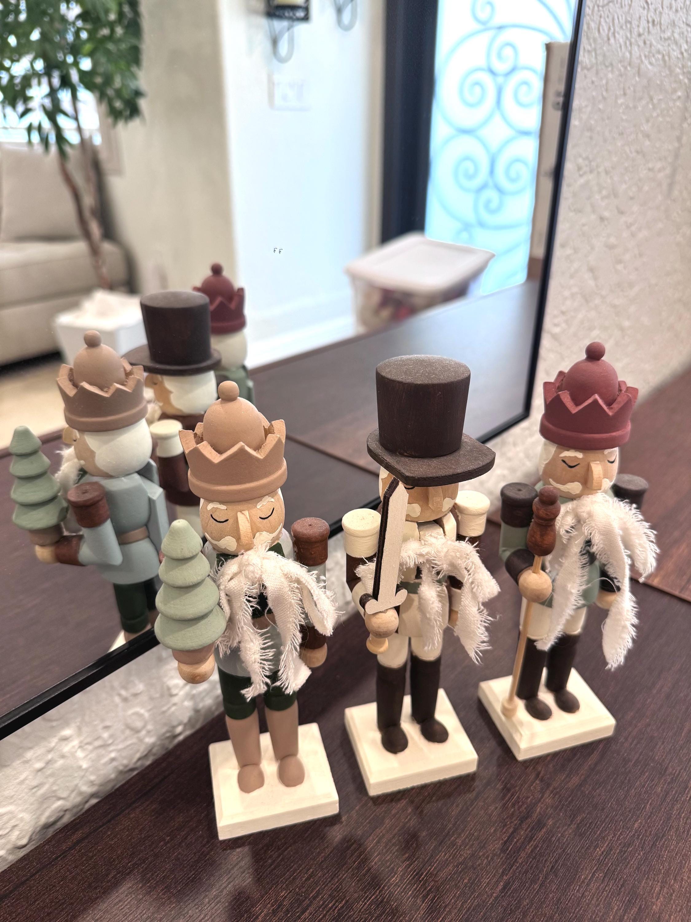 Neutral Christmas Nutcracker — Hand Painted Christmas Nutcracker ...