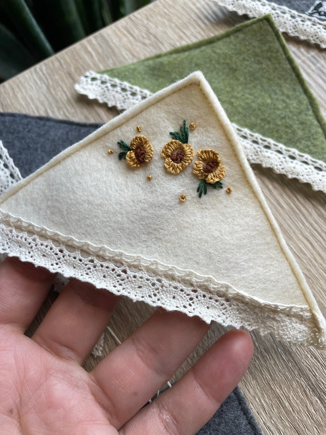 Elegant Vintage Hand Embroidered Corner Bookmarks. - Etsy