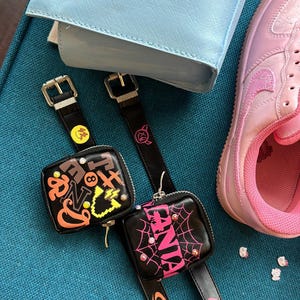 KPOP Ateez Stray Kids Thunder SKZ Maniac Handpainted Mini Pouch Airpods ...