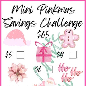Mini Pinkmas Savings Challenge | for A6 Envelopes | Cash Envelopes ...
