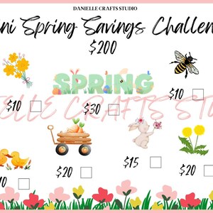 Mini Spring Saving Challenge | for A6 Envelopes | Cash Envelopes ...
