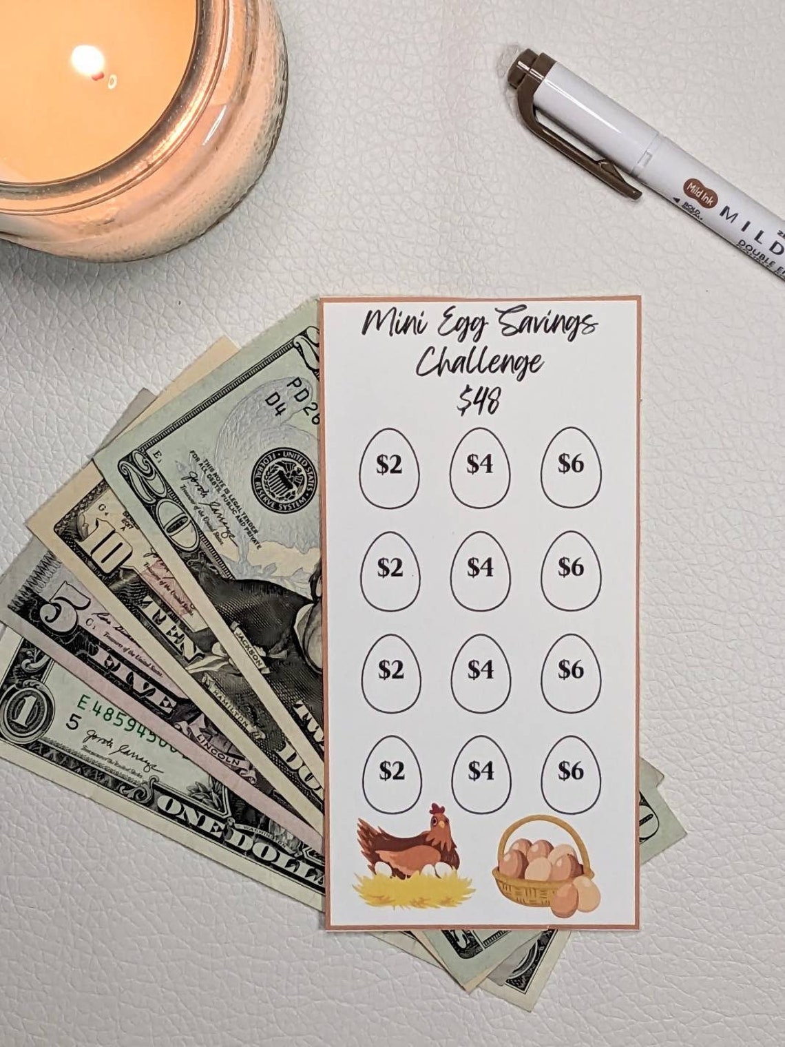 Mini Egg Saving Challenge for A6 Envelopes Cash Envelopes - Etsy