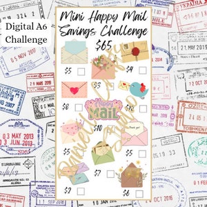 Mini Happy Mail Savings Challenge | for A6 Envelopes | Cash Envelopes ...