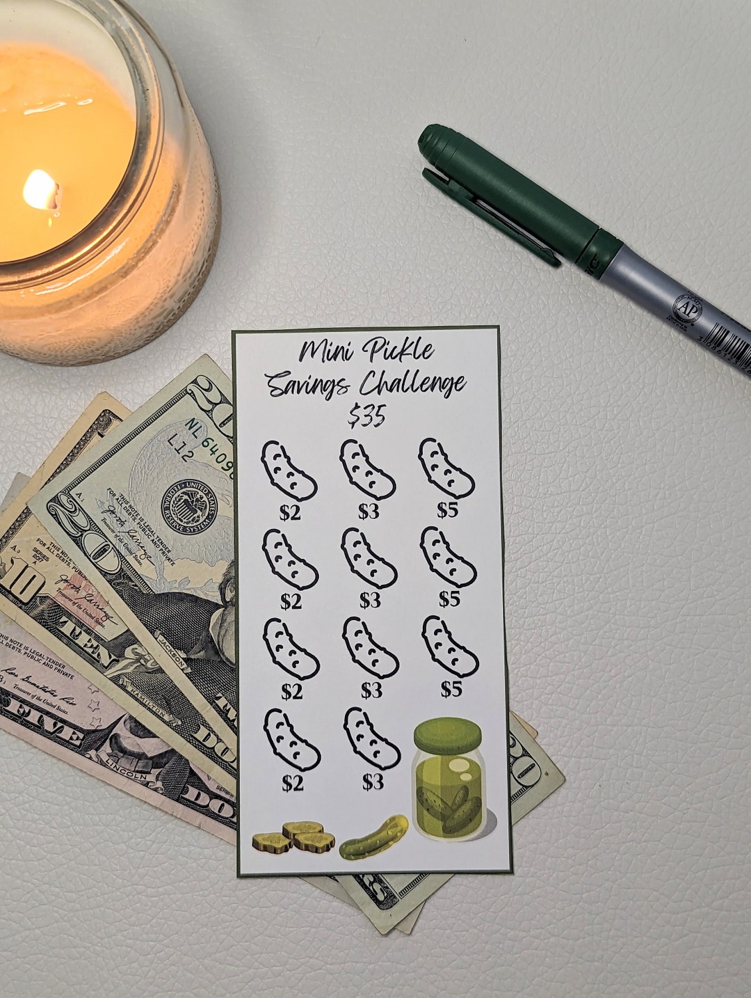 Mini Pickle Savings Challenge | for A6 Envelopes | Cash Envelopes ...