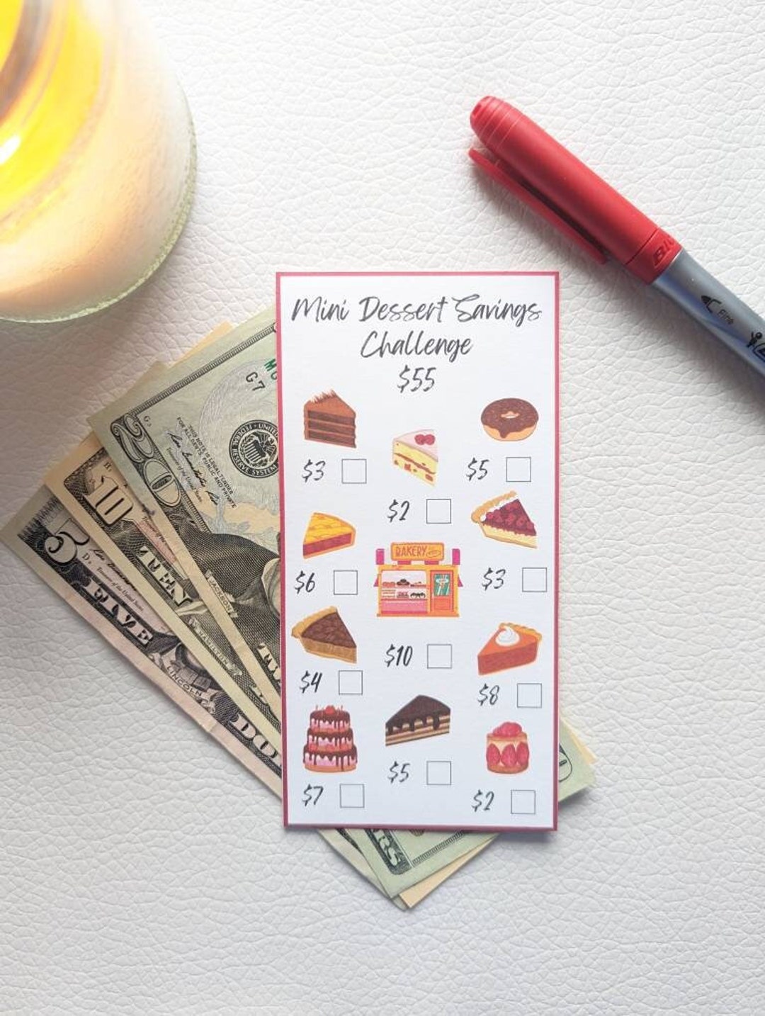 Mini Dessert Savings Challenge | for A6 Envelopes | Cash Envelopes ...