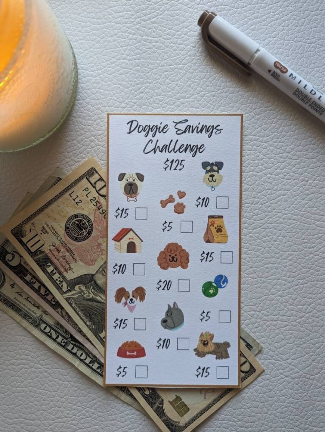 Dog Savings Challenge for A6 Envelopes Cash Envelopes Pet Savings - Etsy