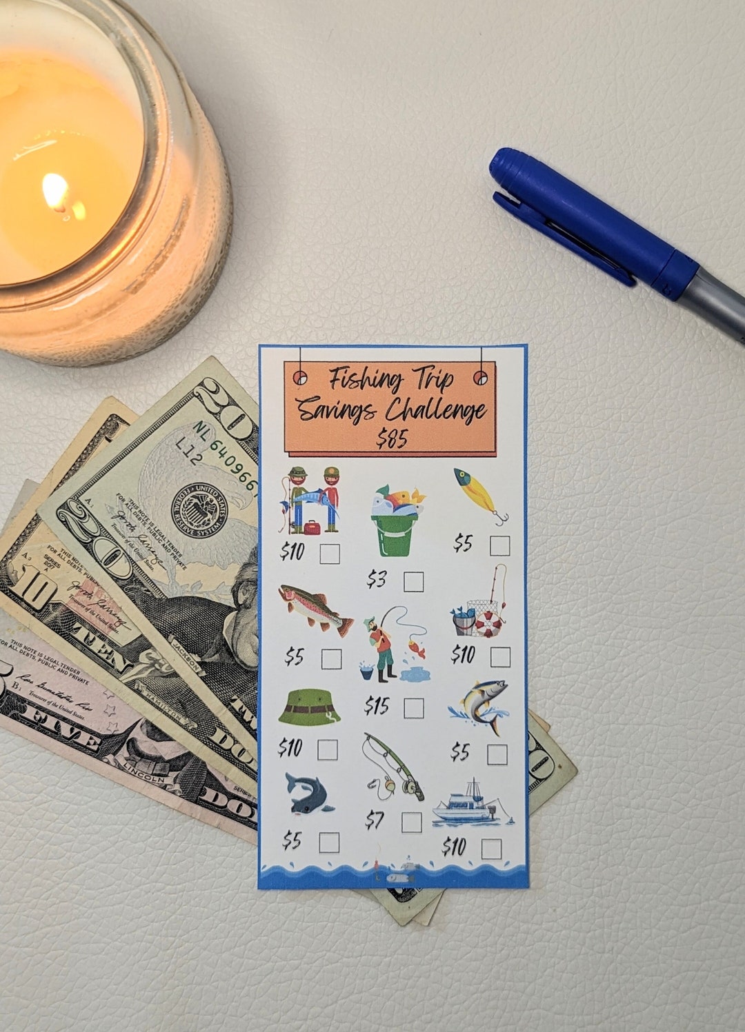 Fishing Trip Savings Challenge | for A6 Envelopes | Cash Envelopes ...