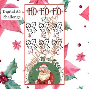 Ho Ho Ho Savings Challenge for A6 Envelopes Cash Envelopes Monthly ...