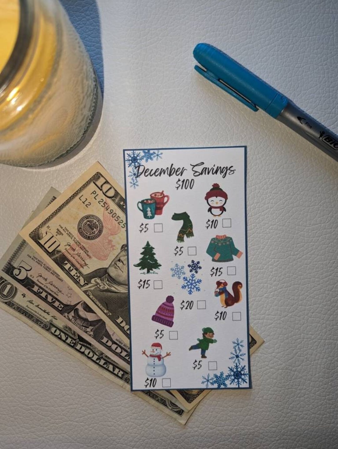 December Saving Challenge for A6 Envelopes Cash Envelopes Monthly ...