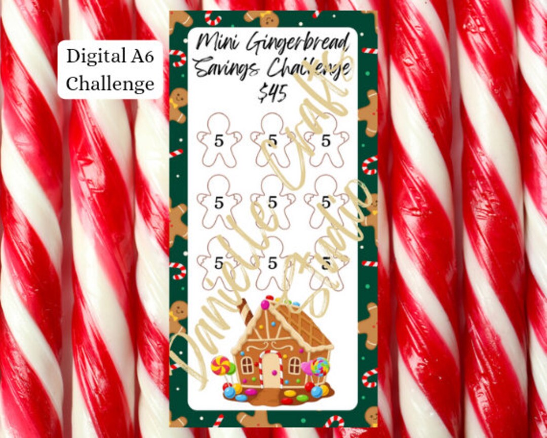 Mini Gingerbread Savings Challenge | for A6 Envelopes | Cash Envelopes ...