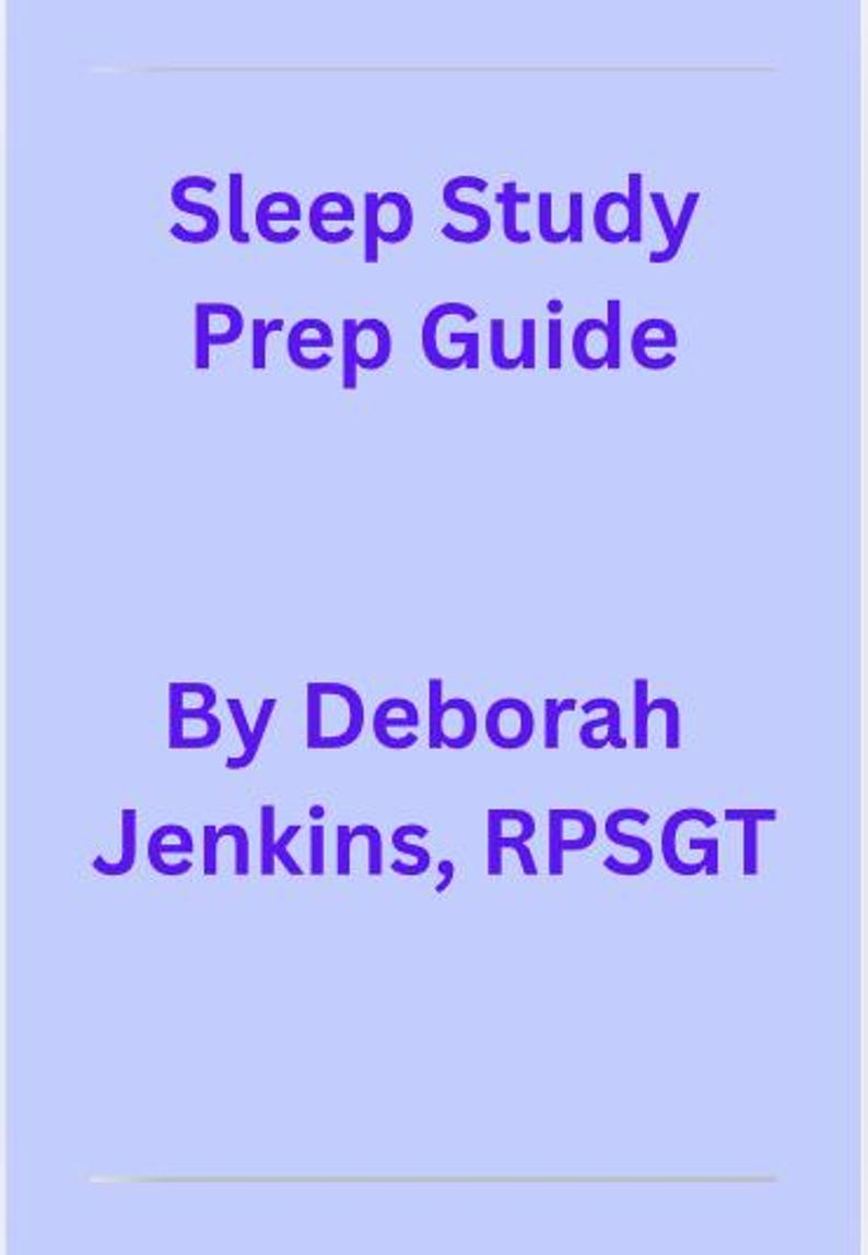 Sleep Study Prep Book by Deborah Jenkins, RPSGT - Etsy