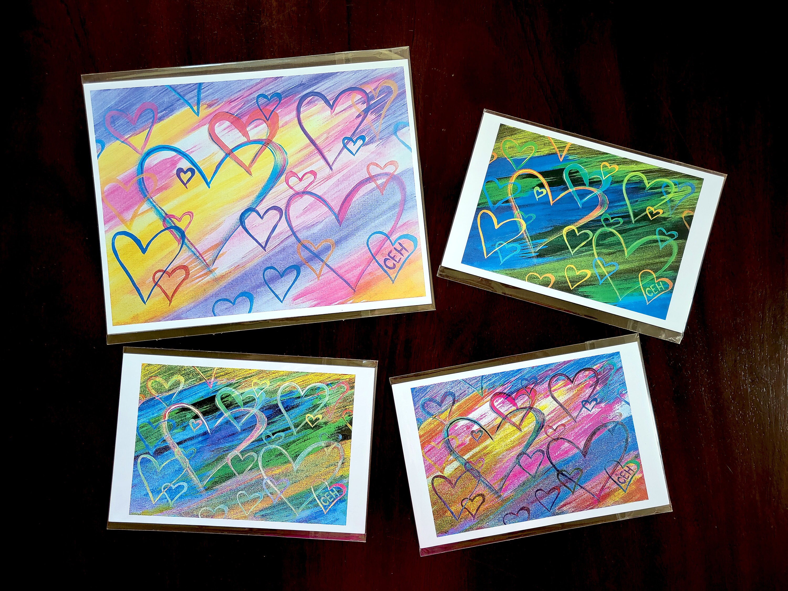 Hearts Art Print - Etsy