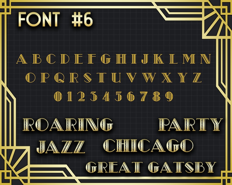 Roaring 1920s Font Bundle the Great Gatsby Font for Cricut - Etsy