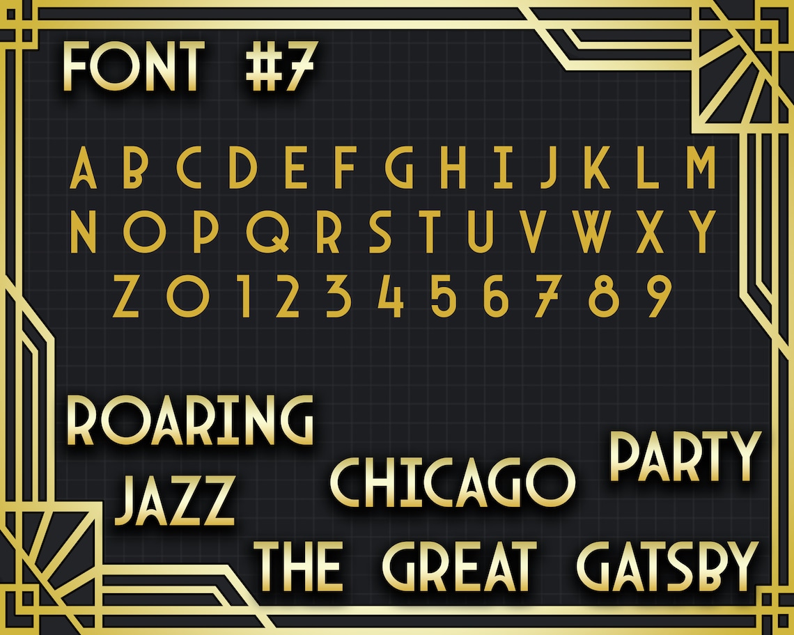 Roaring 1920s Font Bundle the Great Gatsby Font for Cricut - Etsy Australia