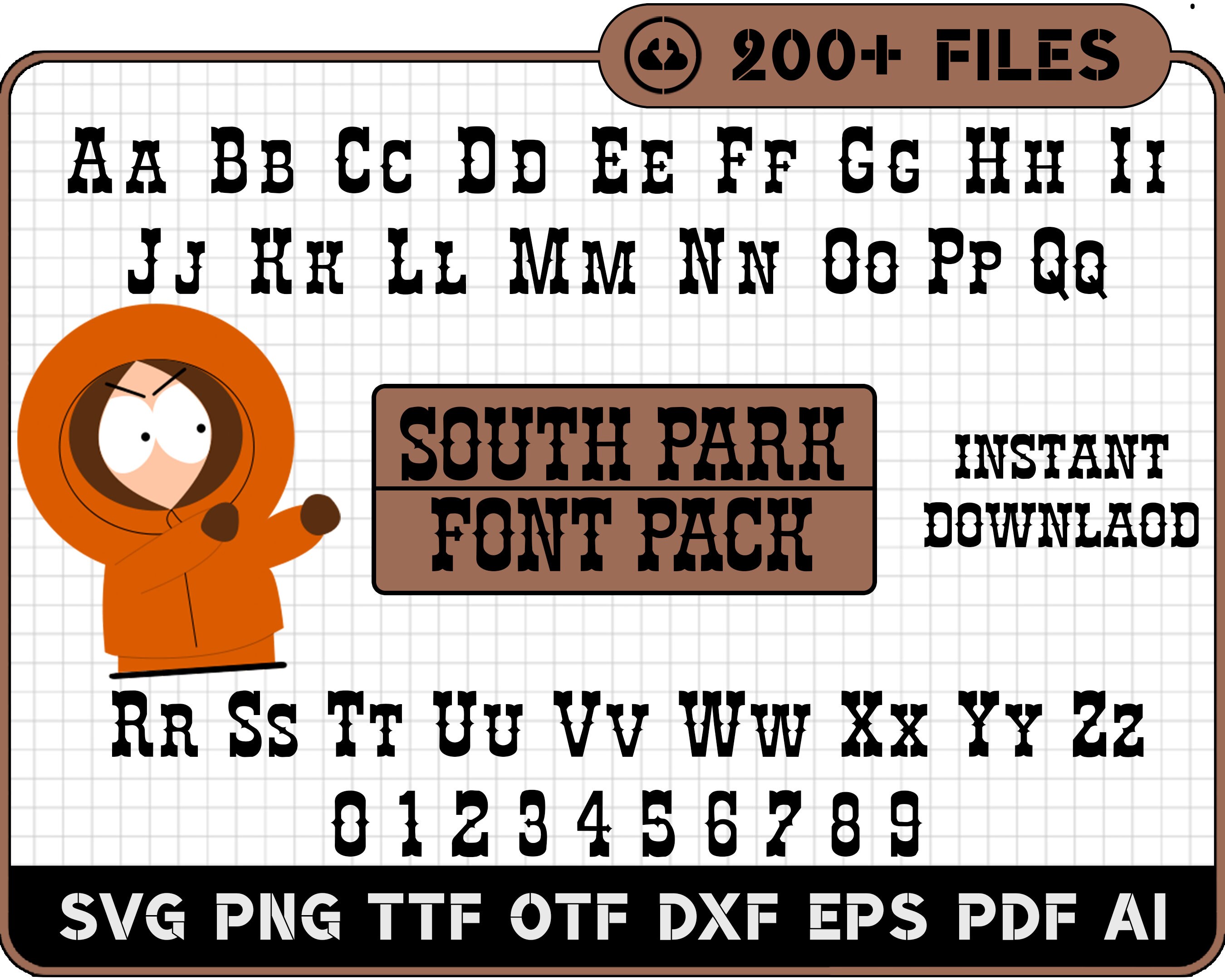 South Park Font SVG South Park Letters Alphabet And Files Etsy India