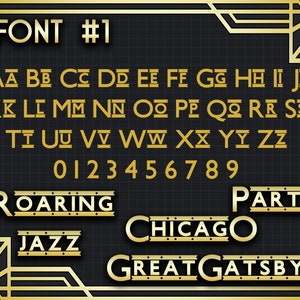 Roaring 1920s Font Bundle, the Great Gatsby Font for Cricut, Chicago ...