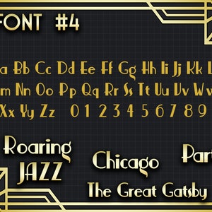 Roaring 1920s Font Bundle, the Great Gatsby Font for Cricut, Chicago ...