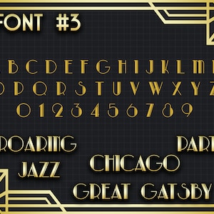 Roaring 1920s Font Bundle, the Great Gatsby Font for Cricut, Chicago ...