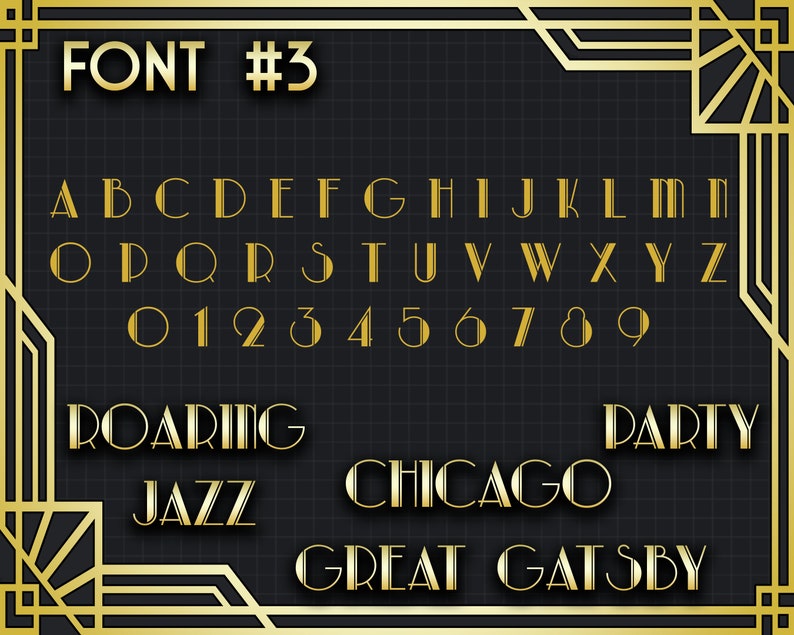 Roaring 1920s Font Bundle, the Great Gatsby Font for Cricut, Chicago ...