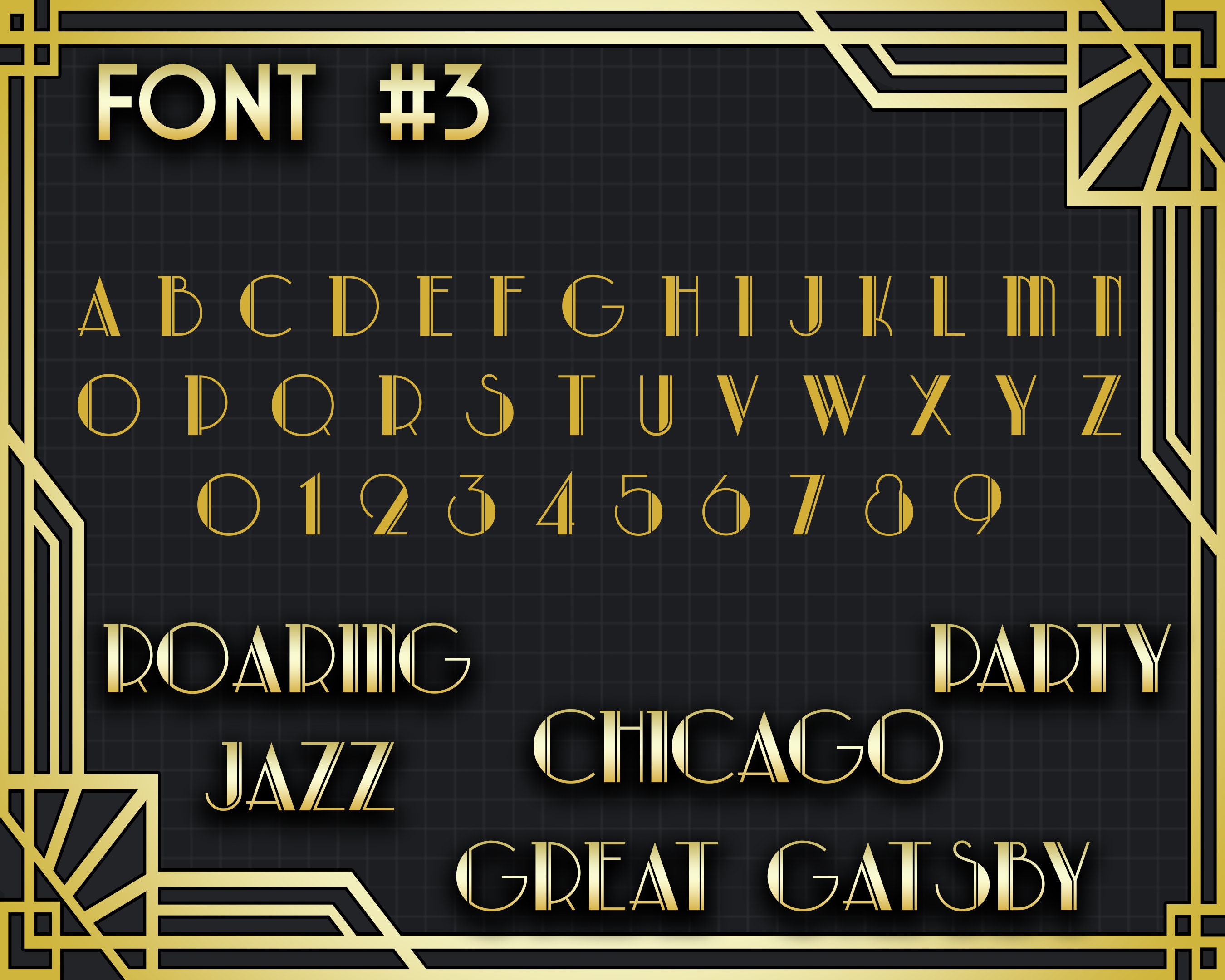 Roaring 1920s Font Bundle, the Great Gatsby Font for Cricut, Chicago ...