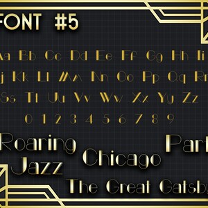 Roaring 1920s Font Bundle, the Great Gatsby Font for Cricut, Chicago ...