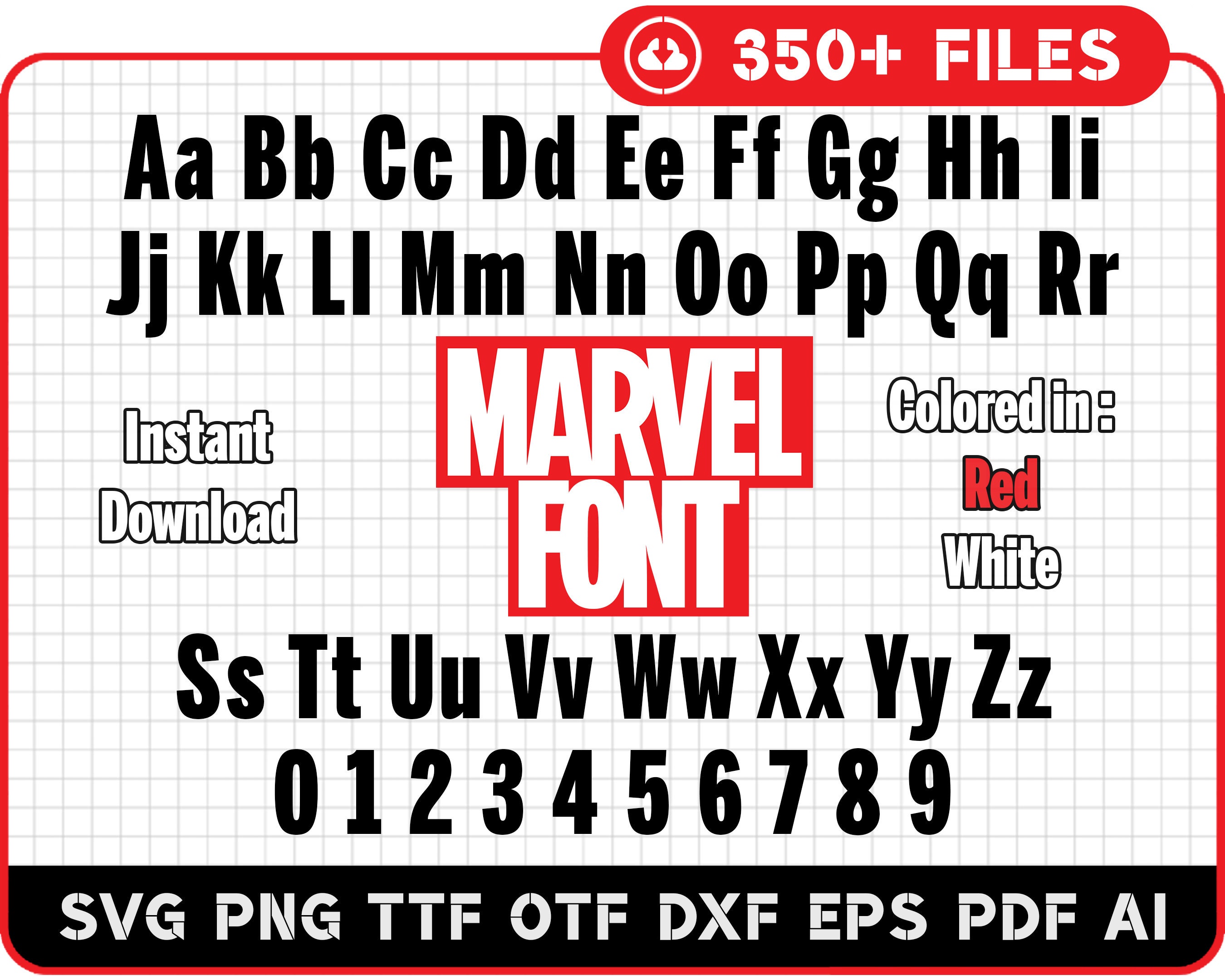 Marvel SVG Font Cricut Font SVG Font Marvel Font for | Etsy Australia