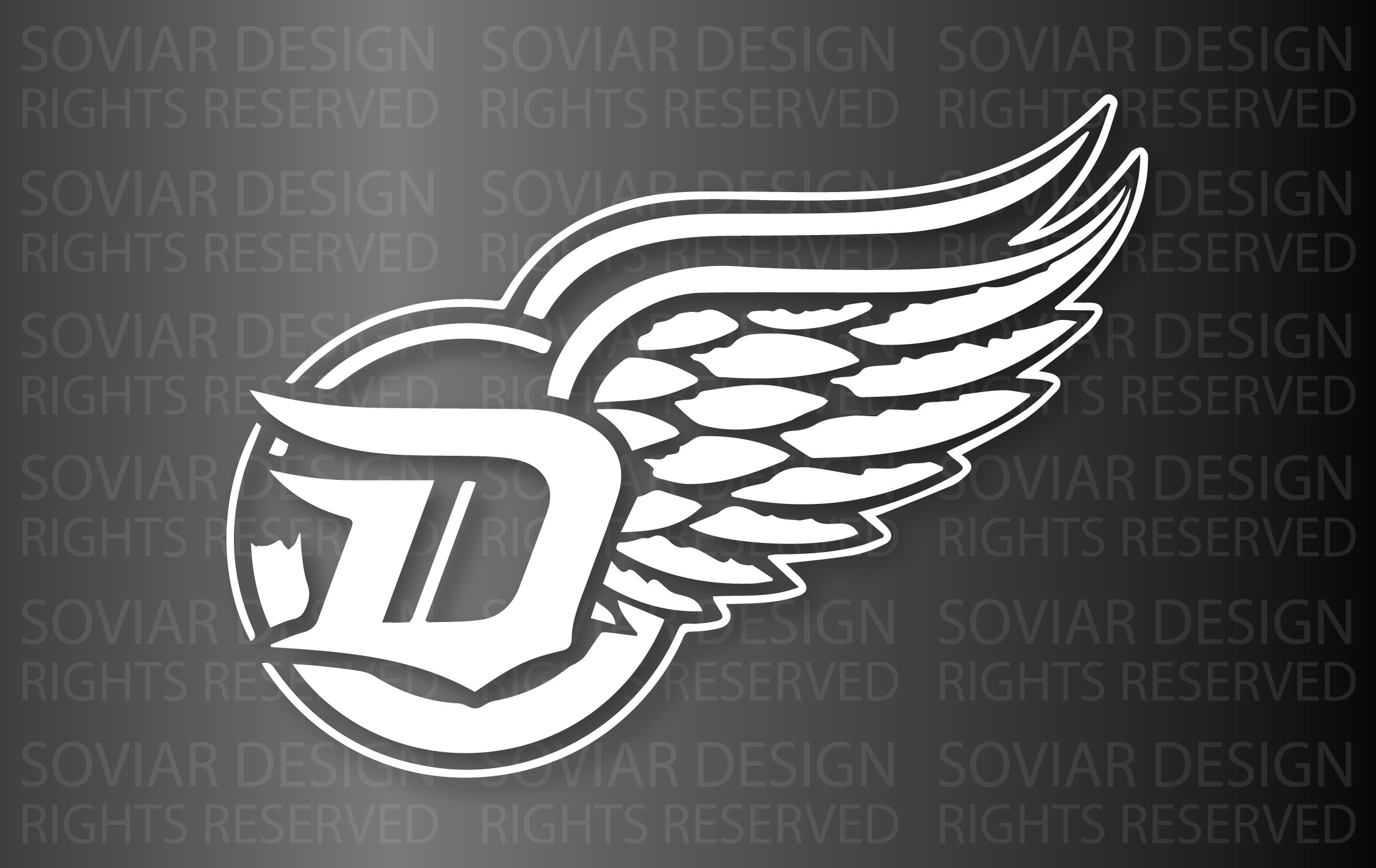 Red Wings Logo Stencil